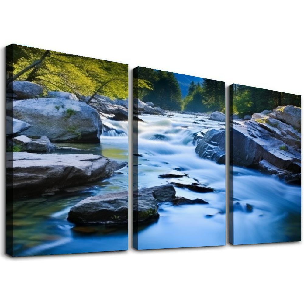 COMIO Large Size Peaceful Dreamlike Waterfall Artwork Modern Nature ...
