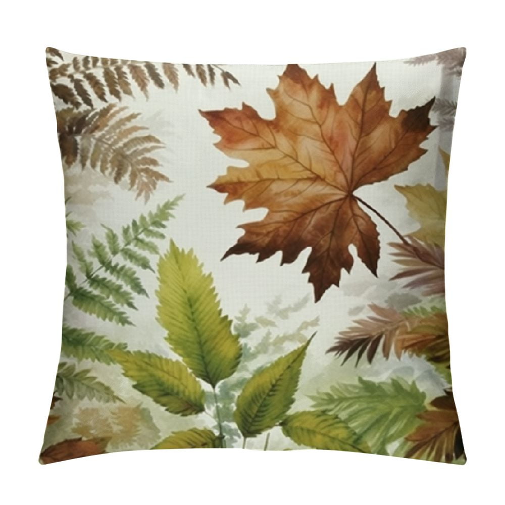 COMIO Leaves Throw Pillow Covers Maple Leaf Decorative Pillows for ...