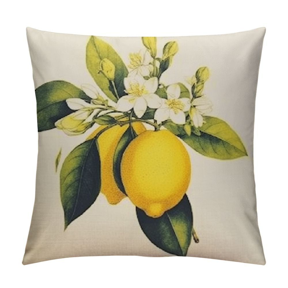 COMIO Lemon Summer Fruit Outdoor Style Pillow Cover Home Decorative ...