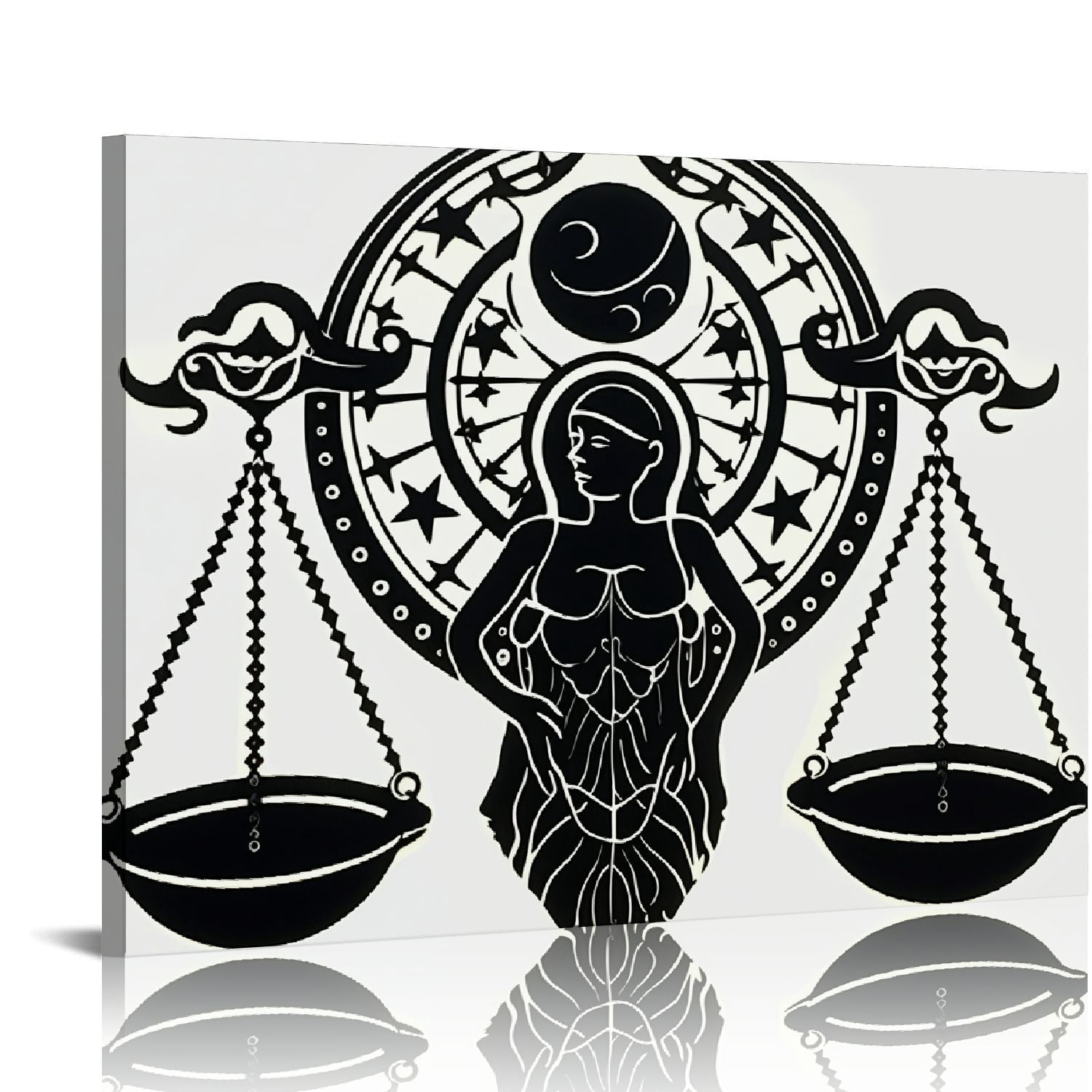 COMIO Libra Wall Art Decor, Matte Black Wall Hanging Decor Silhouette ...