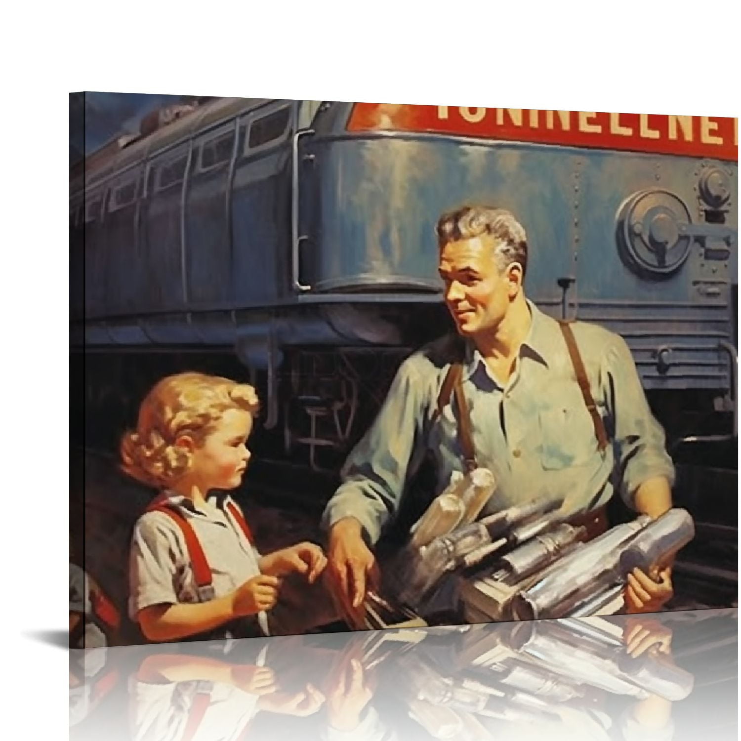 COMIO Lionel Train 1935 Cover Railroad Retro Ad Poster Wall Art Decor ...