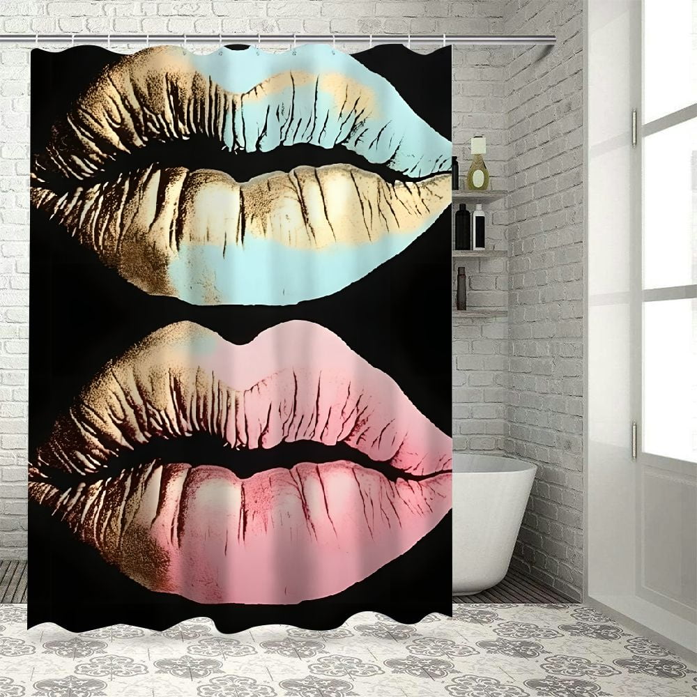 COMIO Lip Abstract Modern Mouth Paintings Makeup Lipstick Shower ...