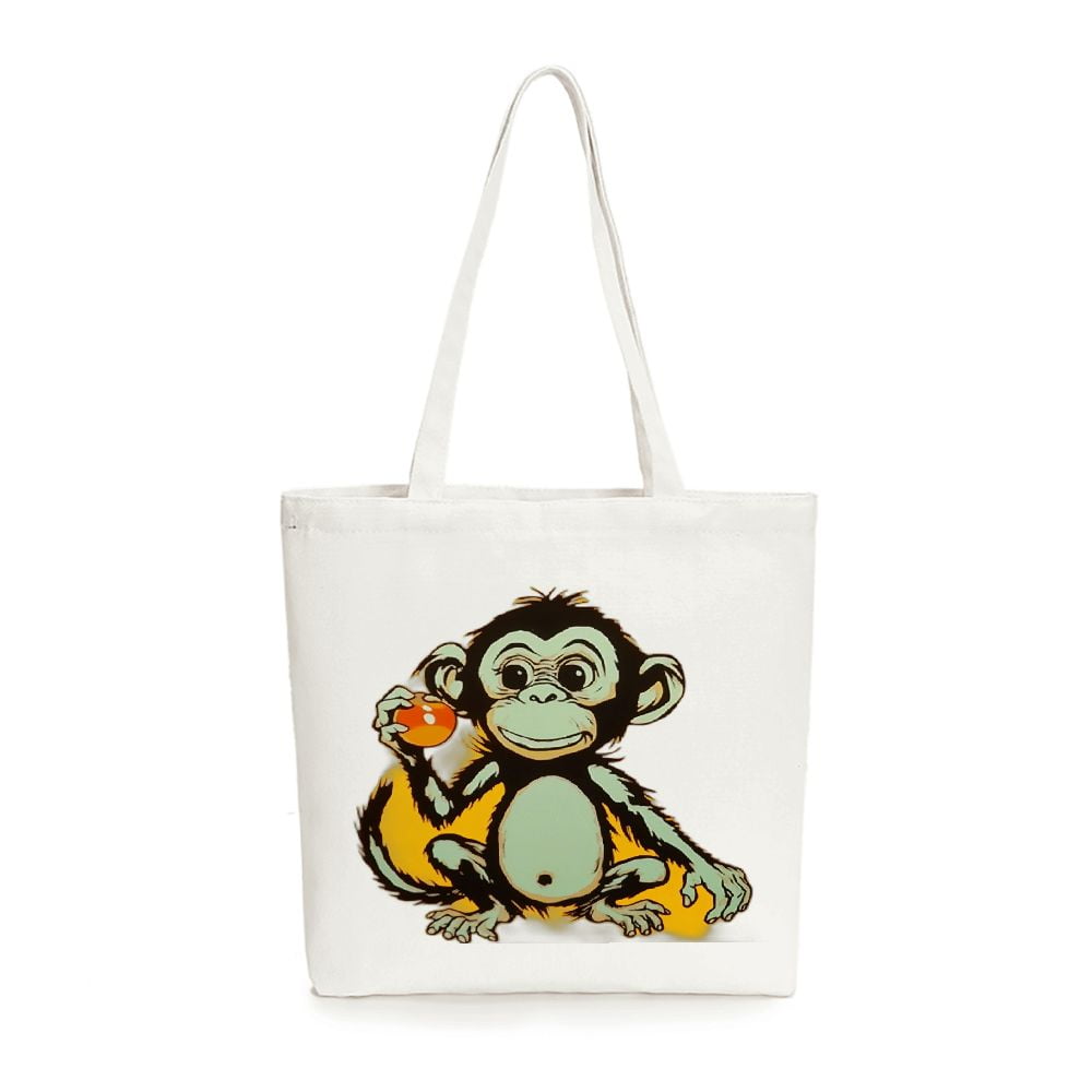 COMIO Little Monkey Tote Bag Canvas Tote - Walmart.com