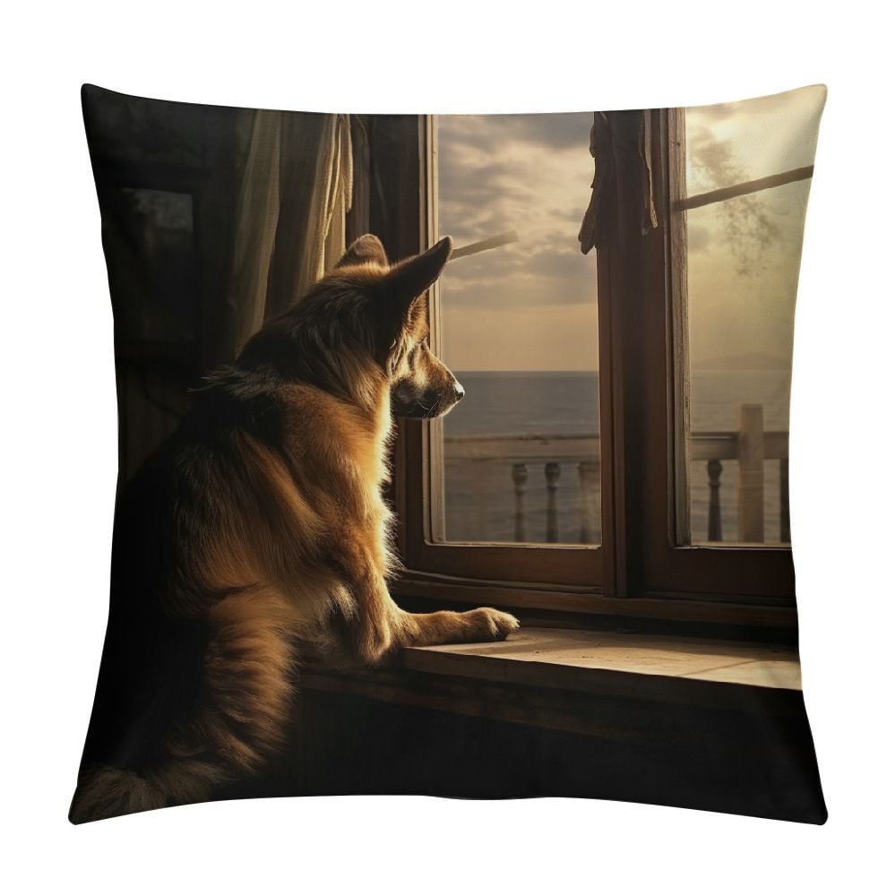 COMIO Log Cabin Decor, Cabin Throw Pillows Cover, Cabin Bear Deer Moose ...