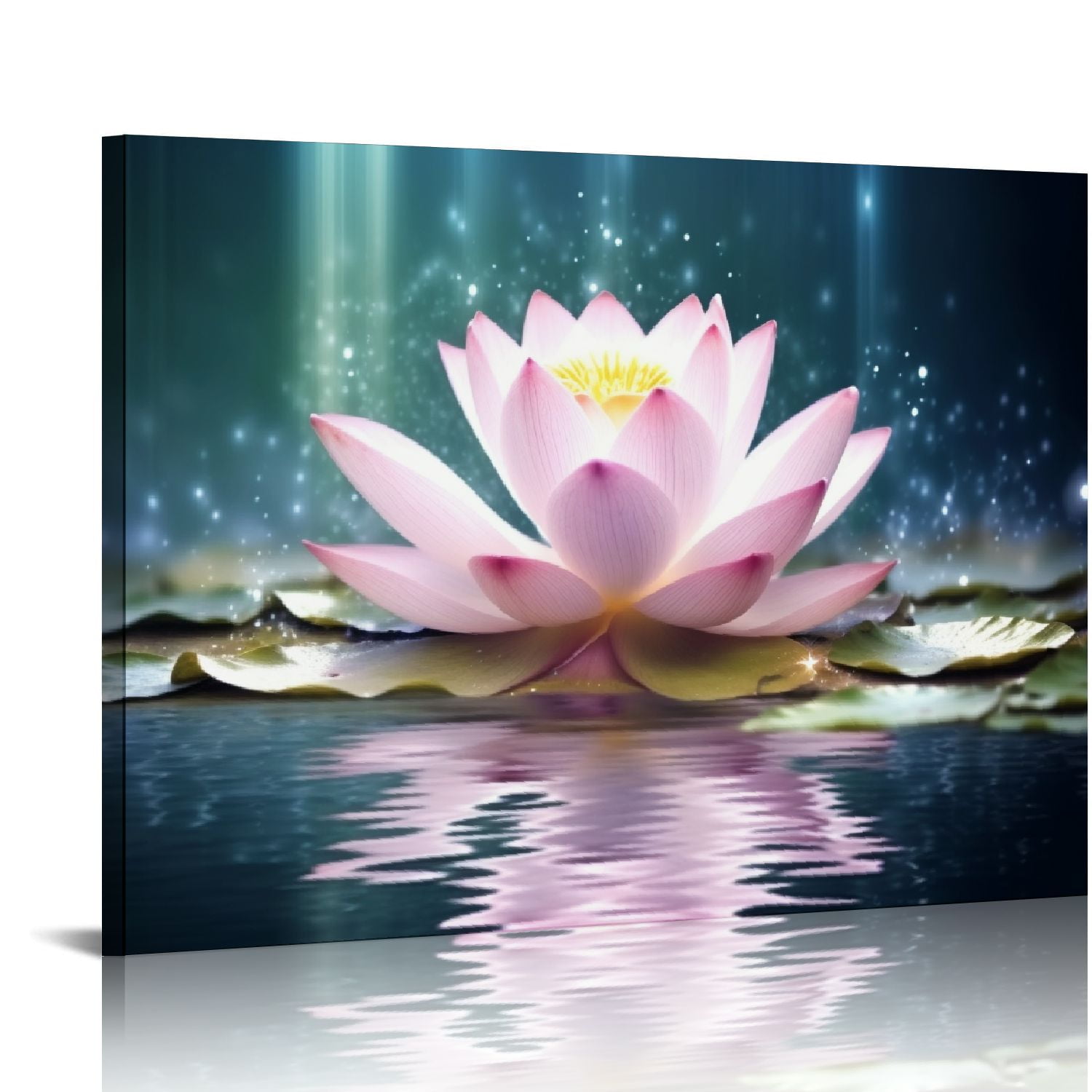 COMIO Lotus Flower Canvas Print Zen Wall Art Spa Pictures Decor Floral ...