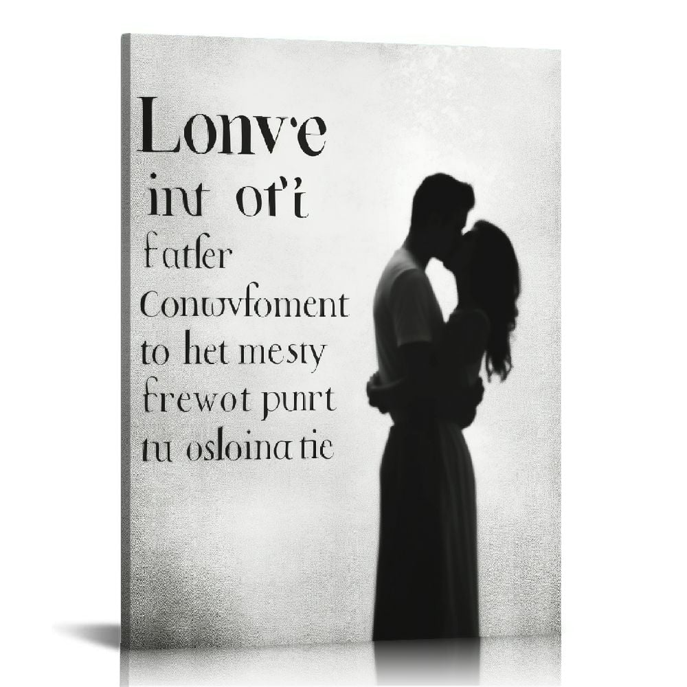 COMIO Love Definition Canvas Wall Art Minimalist Romantic Love Quotes ...