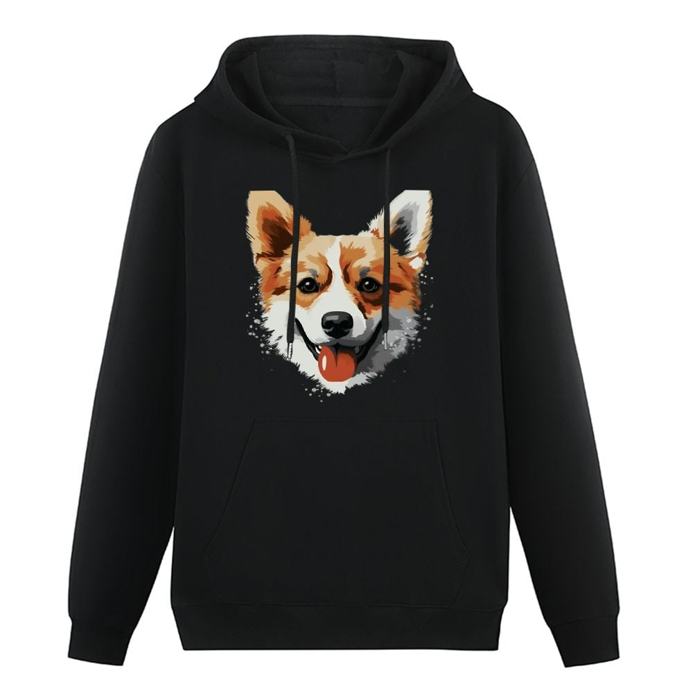 COMIO Love Dog Hoodie Sweatshirts for Women Corgi Dogs Animal Lovers ...