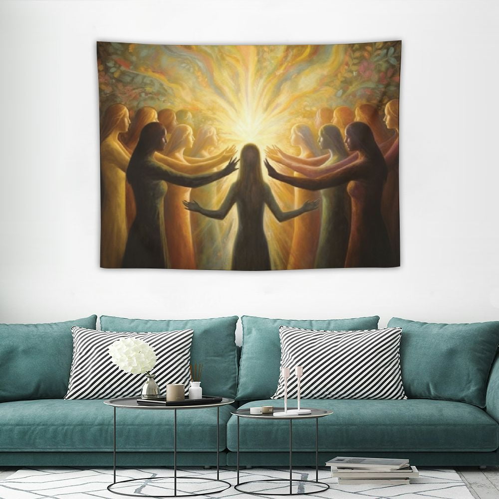 COMIO Love The Bond Of Perfect Harmony Canvas Tapestry Of Jesus Christ ...