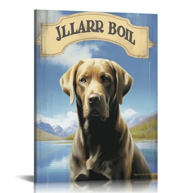 COMIO Loyal Labrador Pet Dog Vintage Poster, Design by Artist ...