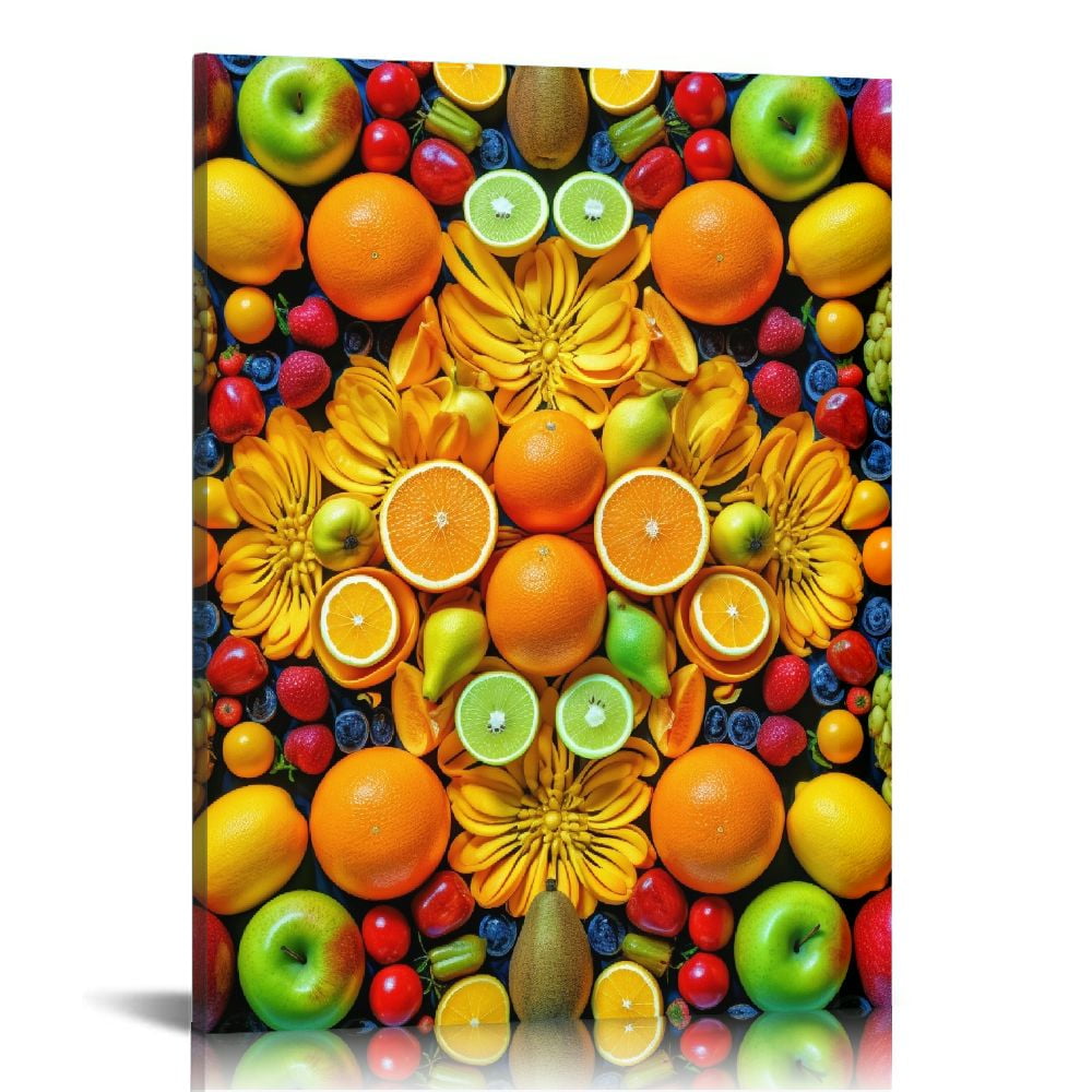 COMIO MLOML Colorful Various Fruit Canvas Wall Art Strawberries ...