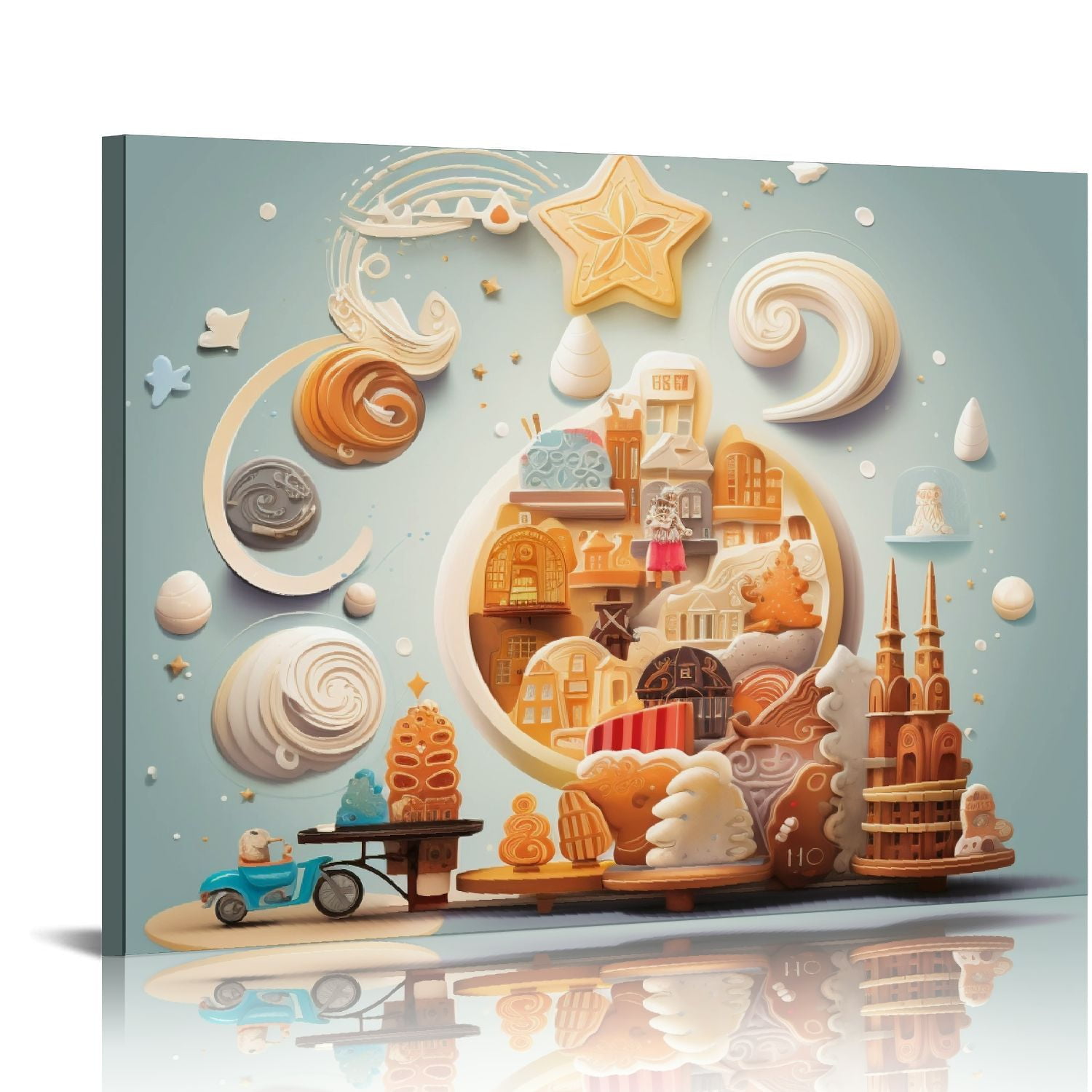 COMIO Made with Love Gingerbread Baking Wood Sign Winter Decoration ...