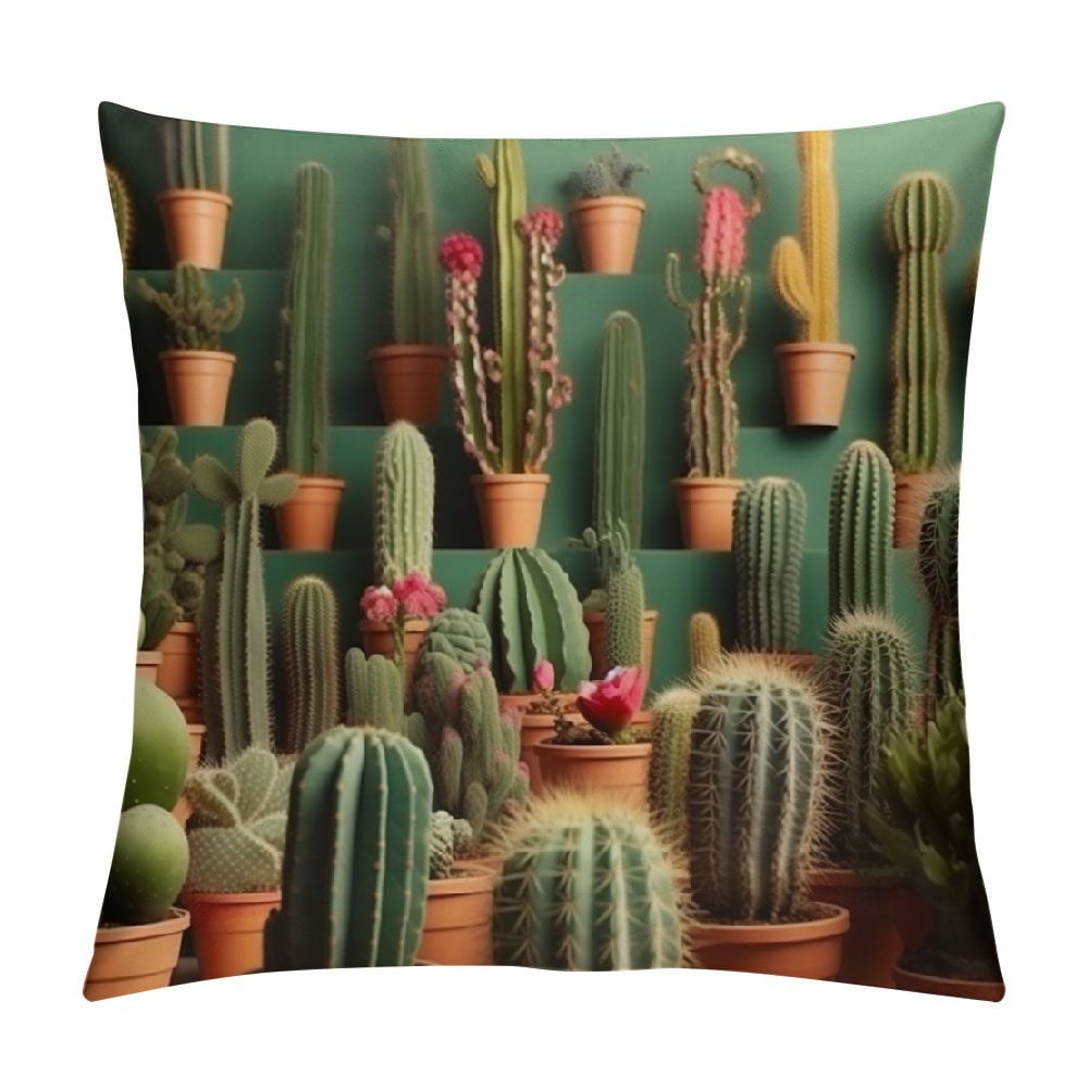 COMIO Many Cactus Art Four Seasons Universal Pillow Cover Cushion Cover ...