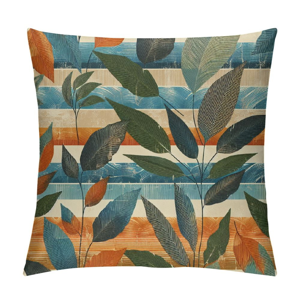 COMIO Maple Leaves Pillow Covers, Spring Colorful Leaf Pillow Cases ...