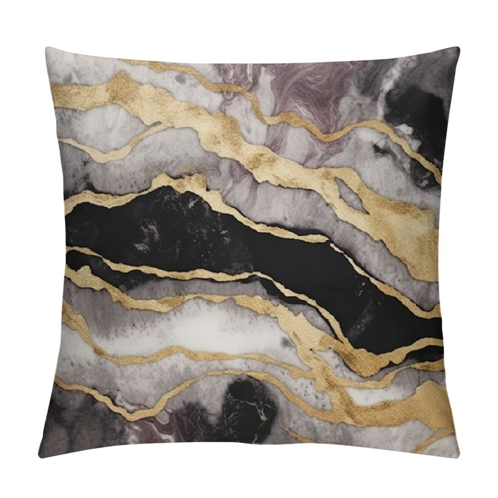 MLJA Marble Print Throw Pillow Cushion Case, Tones of Stone Surface ...