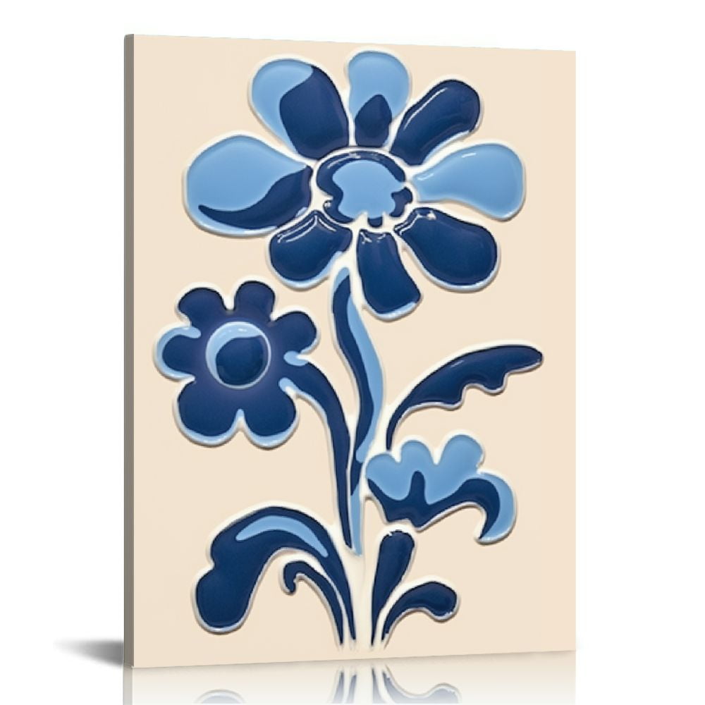 COMIO Matisse Flower Wall Art Prints Blue Abstract Wall Decor Aesthetic ...