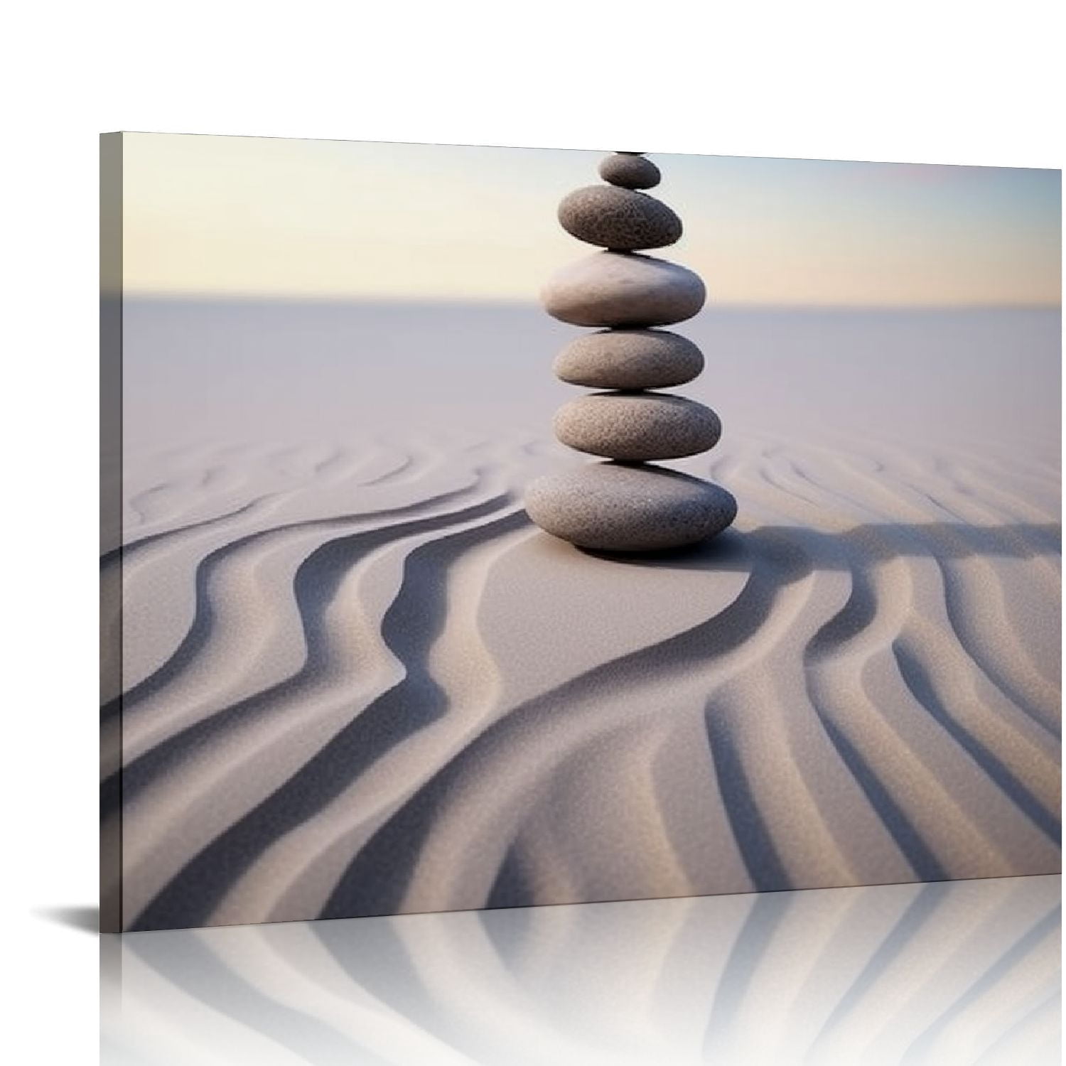 COMIO Meditation Room Wall Decor, Zen Concept Spa Stones Canvas Wall ...