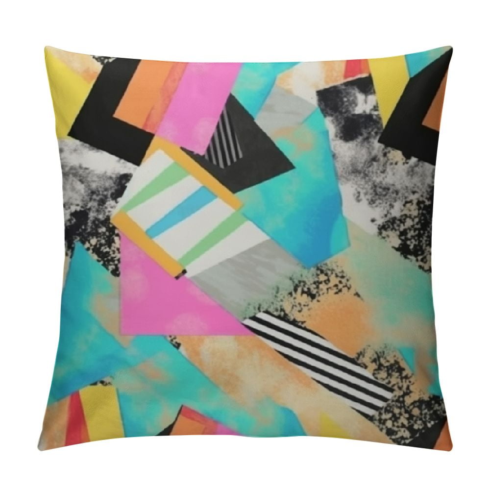 COMIO Memphis Pattern Pillow Covers for Couch Sofa Decorative Throw ...