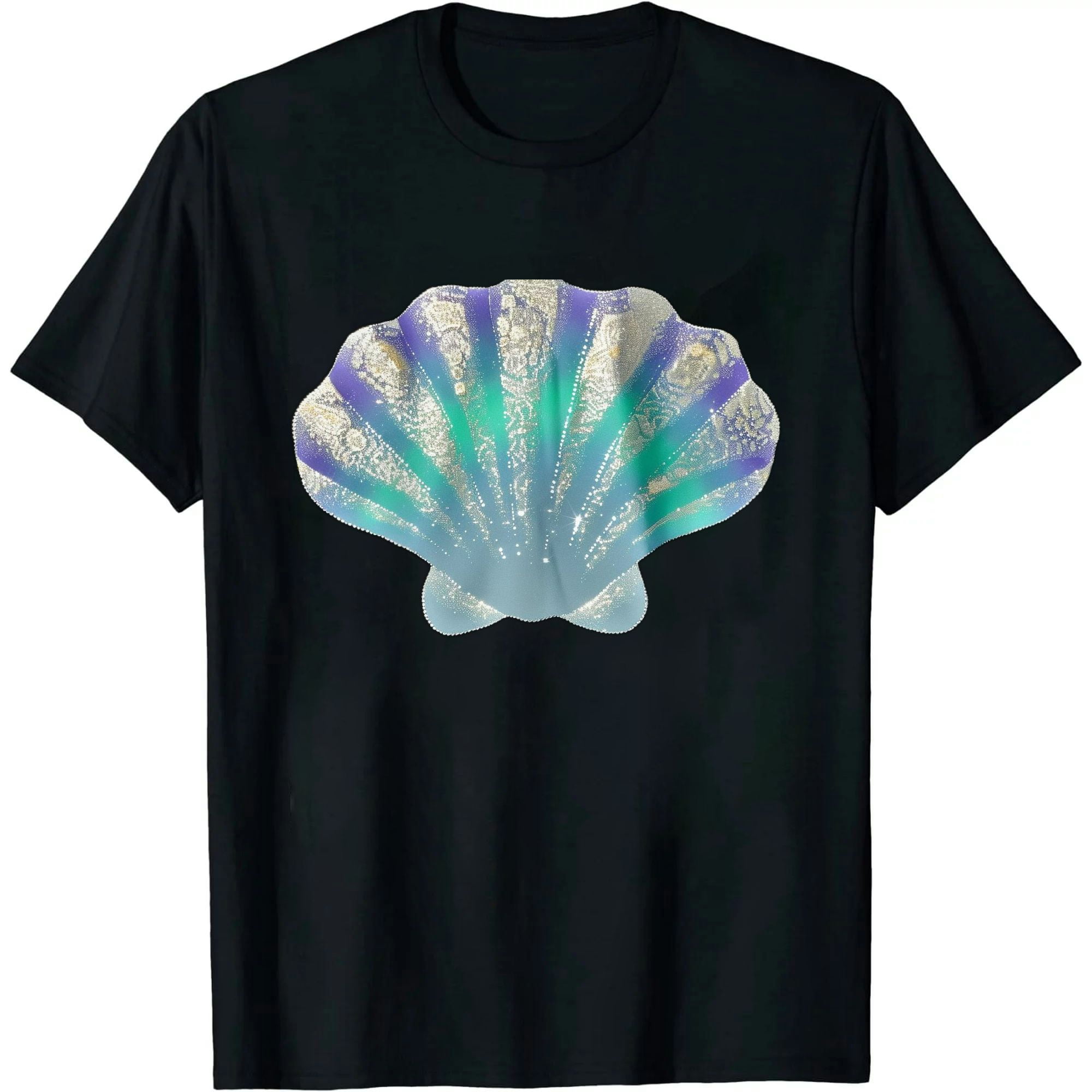 COMIO Mermaid Sea Shell Bra Costume Summer Halloween T-Shirt - Walmart.com