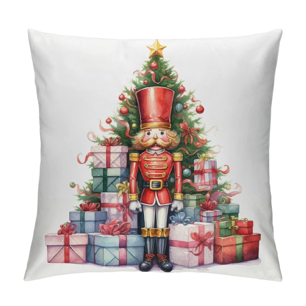 MLJA Merry Christmas Pillow Cover Nutcracker Christmas Decortion Red ...