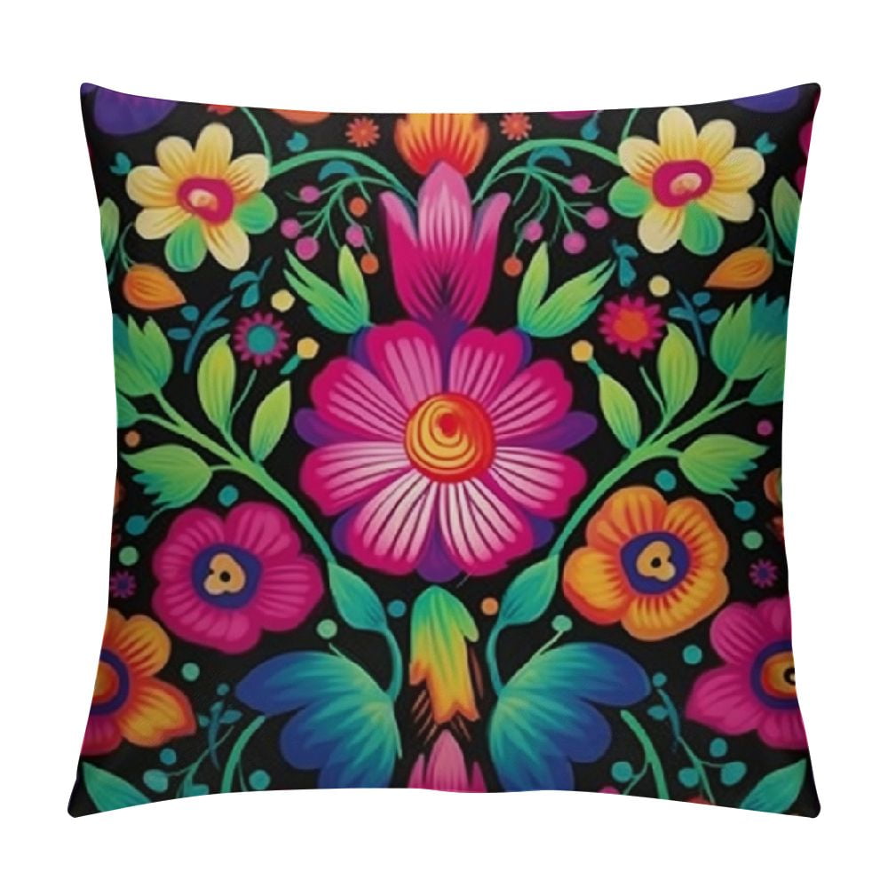 MLJA Mexican Pillow Cover Day of The Dead Decorations Dia De Los Muerts ...