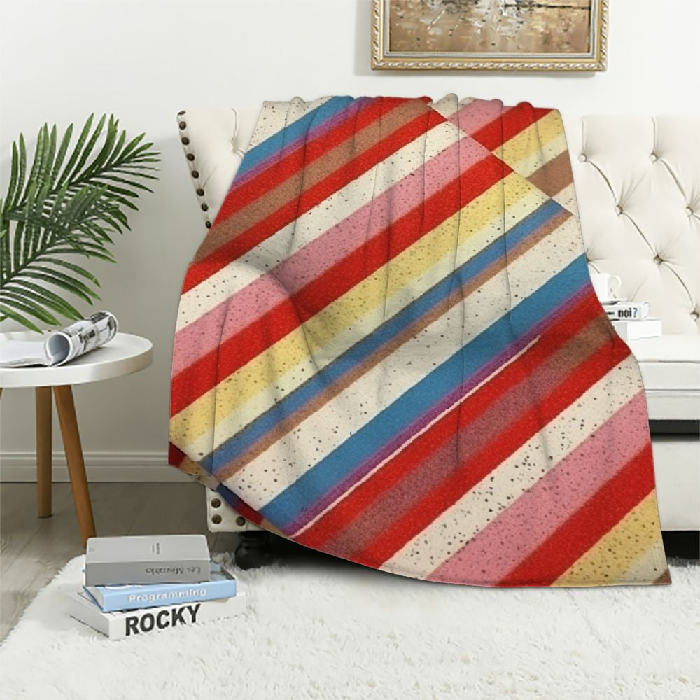 COMIO Mexican Serape Blanket | Multicolor Blanket - Mexican Style ...