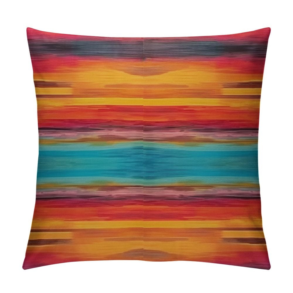 COMIO Mexican Throw Pillow Cushion Cover, Abstract Vibrant Vintage ...