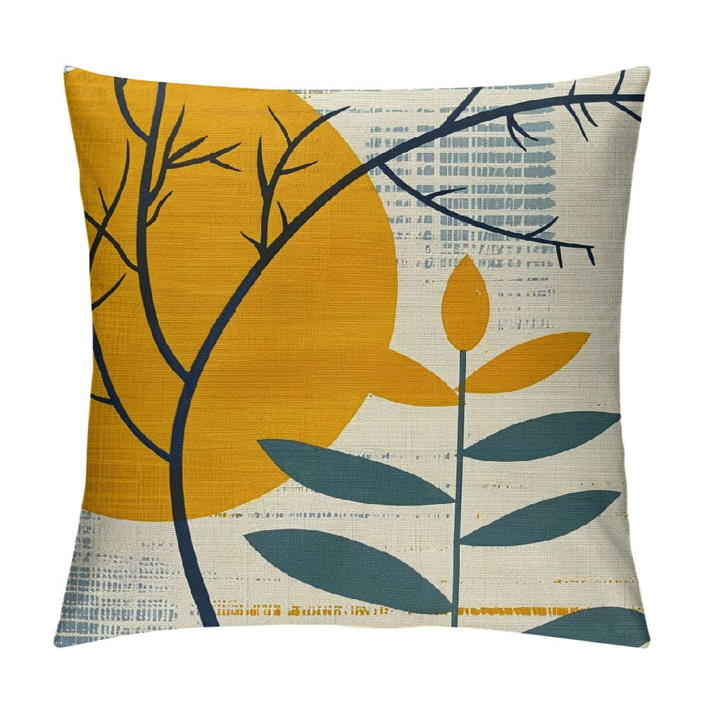 COMIO Mid Century Modern Pillow Covers Aesthetic Abstract Art Boho ...