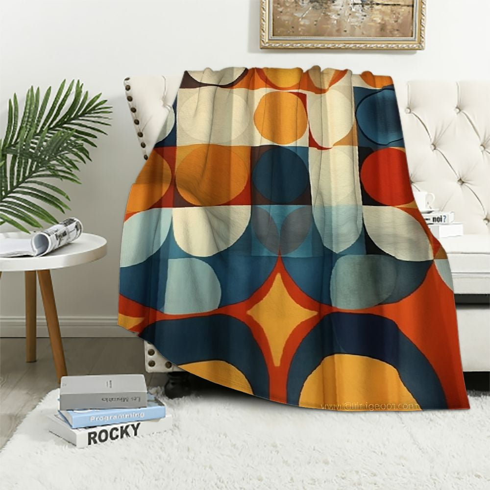 COMIO Mid Century Modern Throw Blanket | Fuzzy, Soft, Warm, Cozy ...