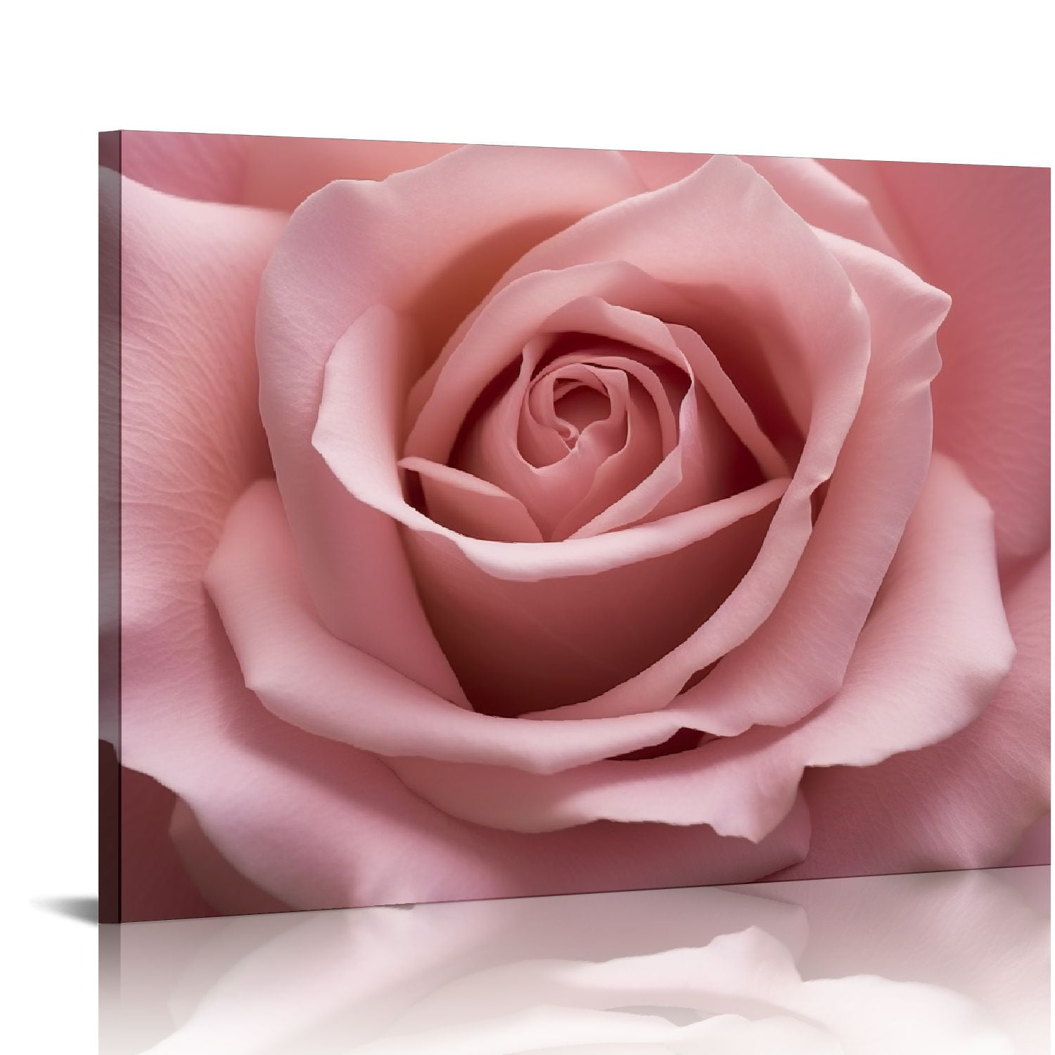 COMIO Misty Rose Pink Rose Canvas Wall Art - Walmart.com