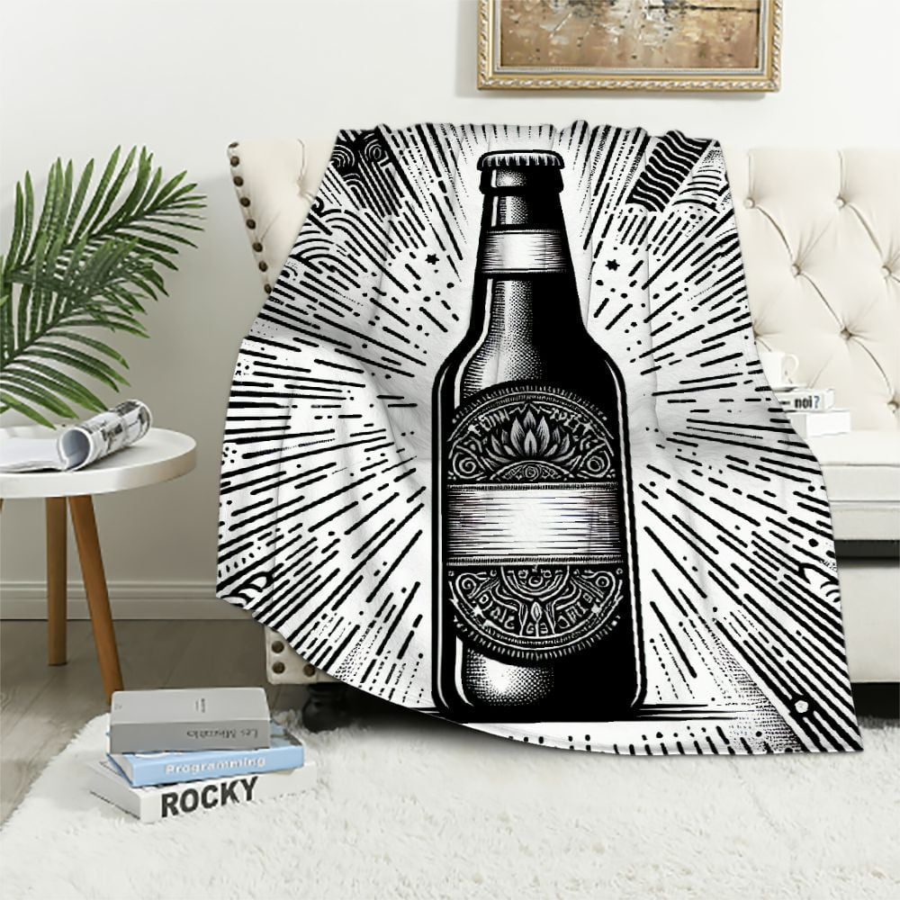 COMIO Modelo Especial Linework Design Blanket Soft Warm Decorative ...