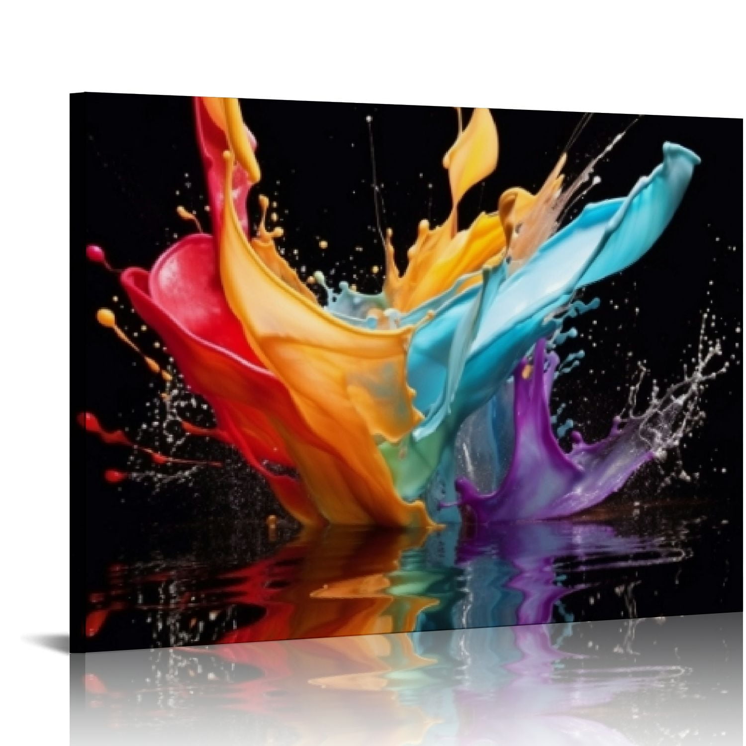 COMIO Modern Colorful Canvas Prints Colored Wall Art Picture of Paint ...