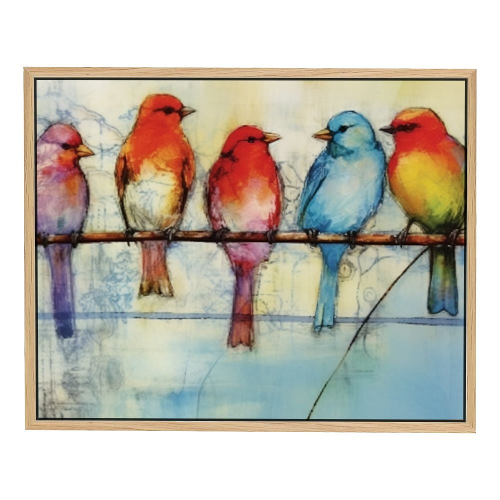 COMIO Modern Farmhouse Colorful Birds Canvas Prints Wall Art with ...