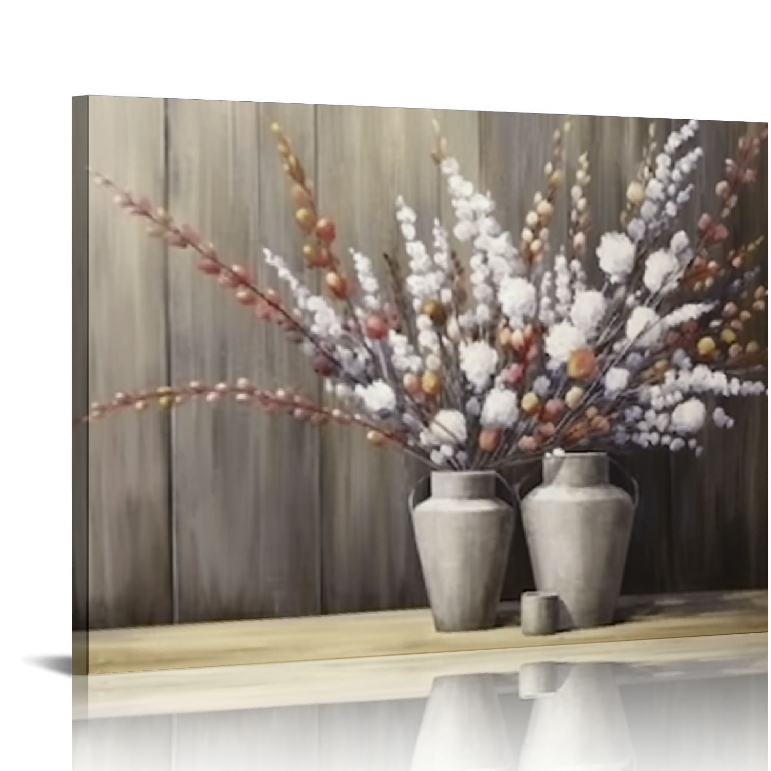 COMIO Modern Farmhouse Wall Decor Art, Farmhouse Floral Wall Art ...