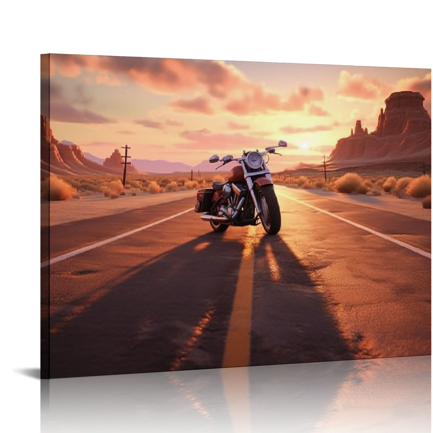 MLJA Motorcycle Canvas Artwork Decor for Living Room Office, Motorcycle ...