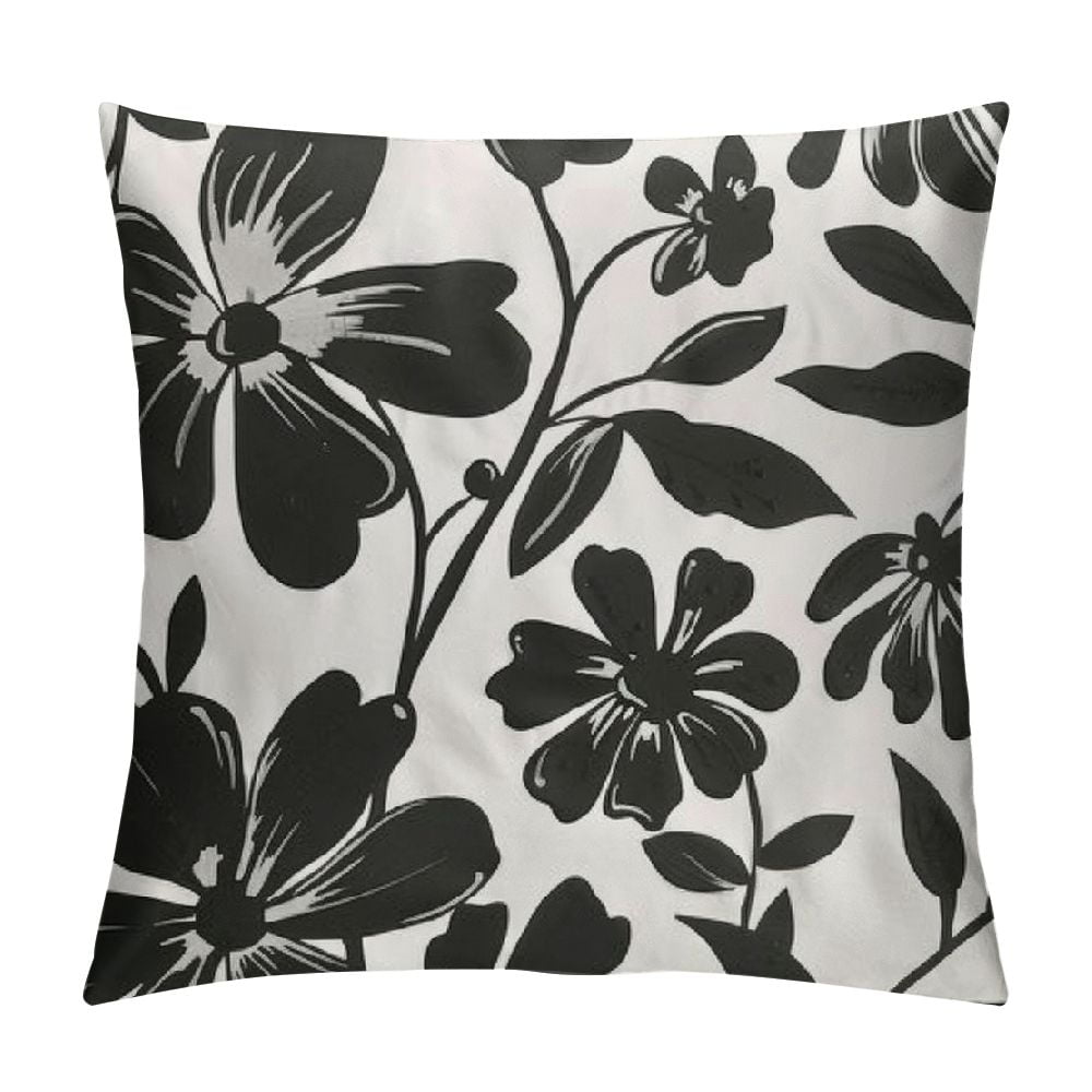 COMIO Modern Minimalist Pillow Covers,Black and Beige Throw Pillows ...