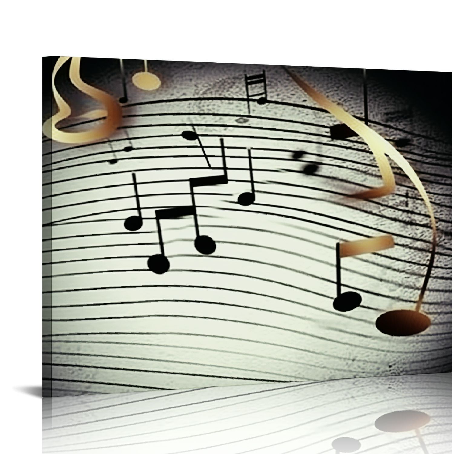 COMIO Modern Music Posters Beating Stretched and Framed Music Notes ...