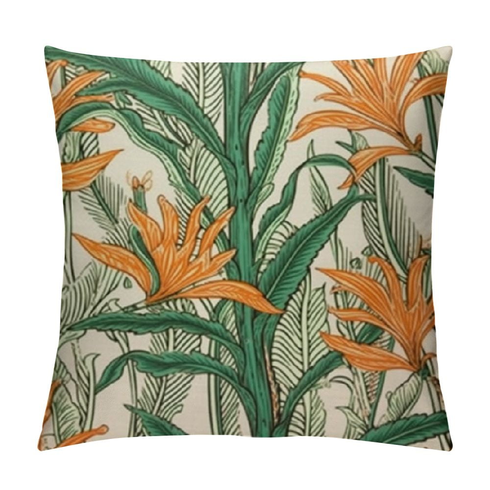 COMIO Modern Tropical Leaves Pillow Covers, Minimalist Aesthetic Leaf ...