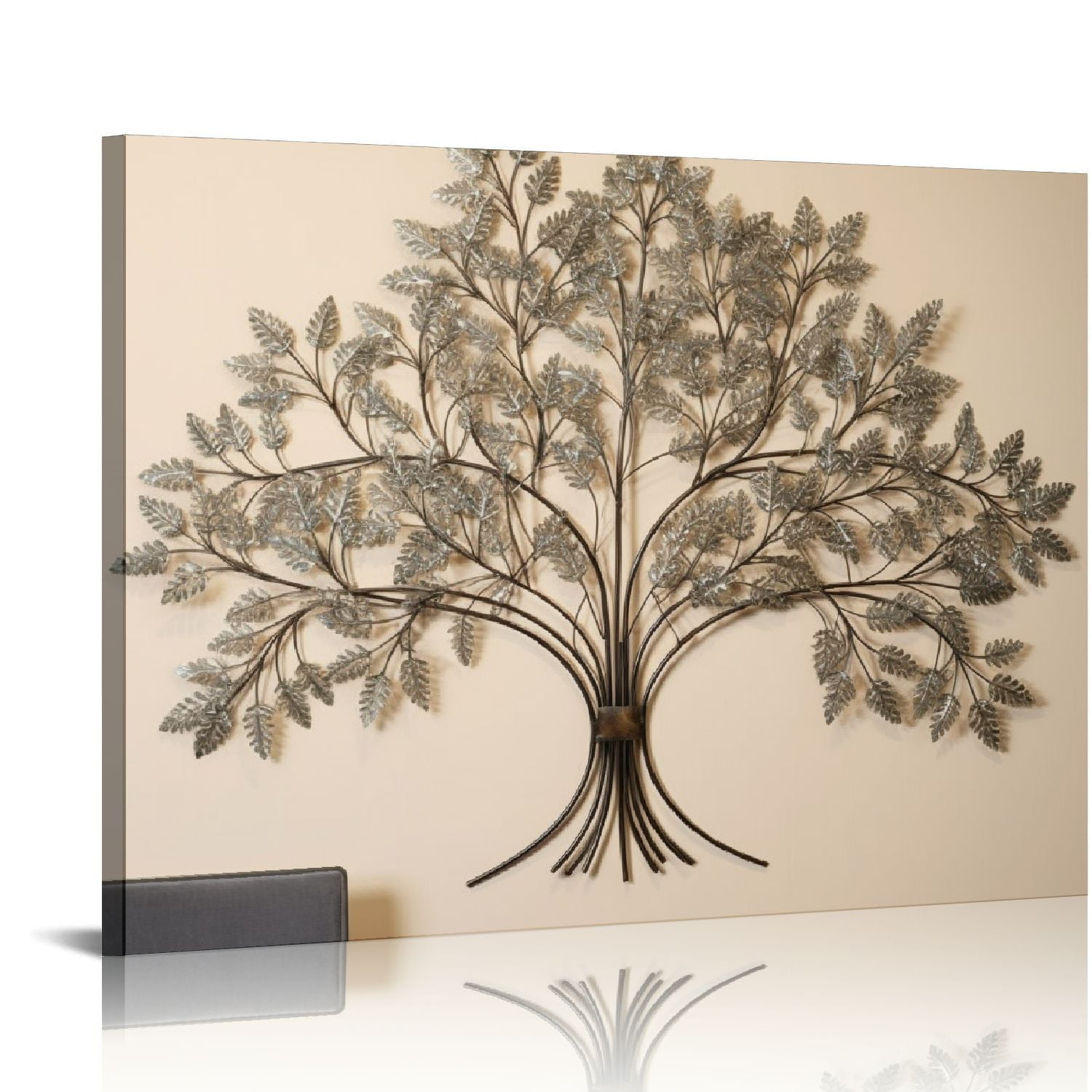 COMIO Moment of Peace Tree Wall Sculpture Art Cream Artwork, Openwork Leaves, Stylized Aesthetic ...