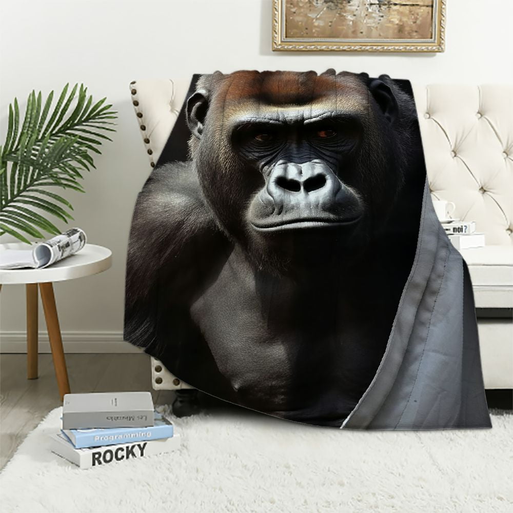 COMIO Monkey Bed Blanket Chimpanzee Throw Blanket Ape Monkey Plush ...