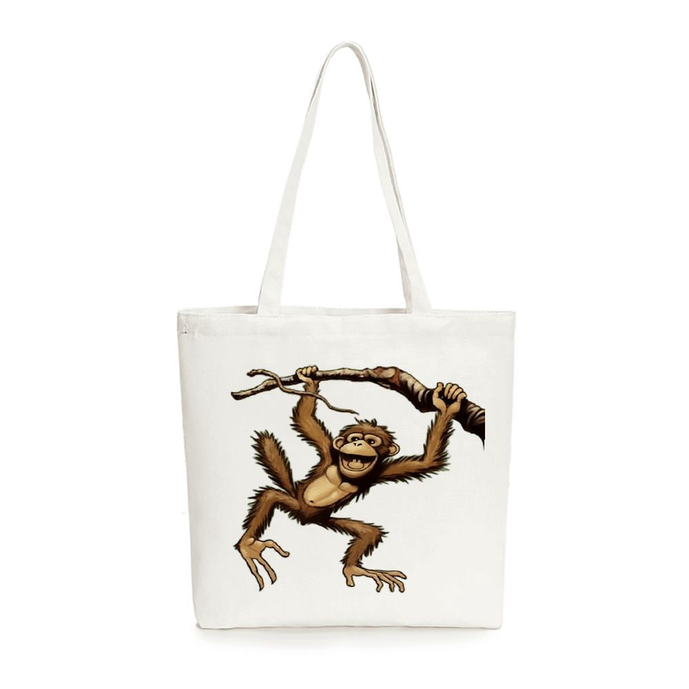 COMIO Monkey In A Tree Tote Bag Canvas Tote - Walmart.com