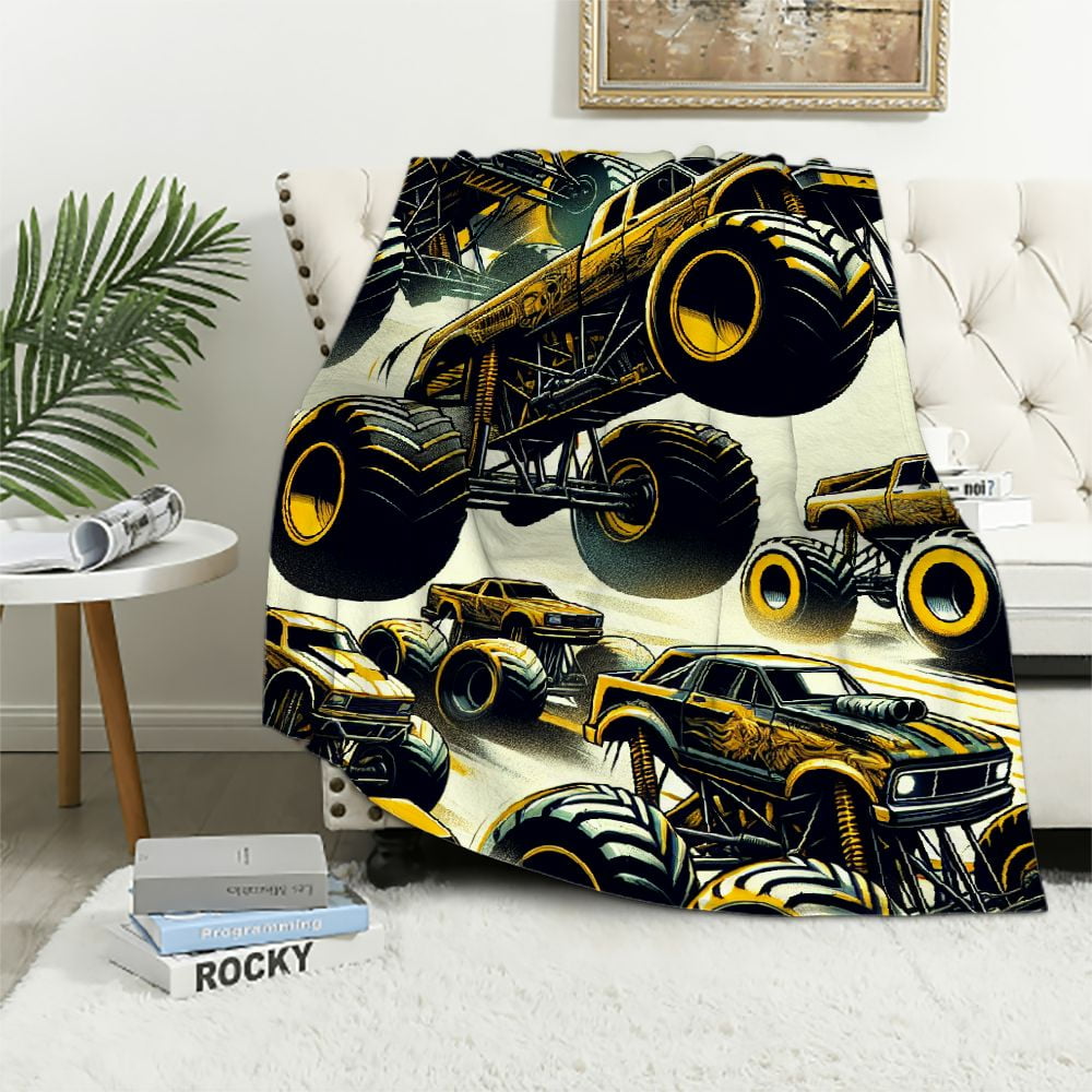 COMIO Monster Jam MJ Life Blanket - Measures, Bedding Features Grave Digger - Fade Resistant ...