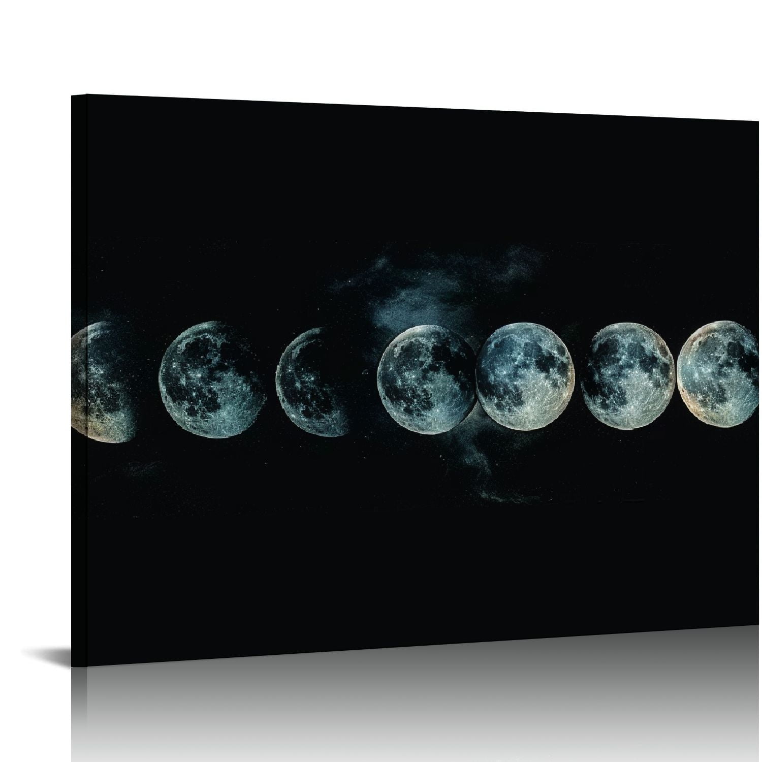 COMIO Moon Phases Canvas Art - Astronomy Physics Lunar Earth Cosmos ...