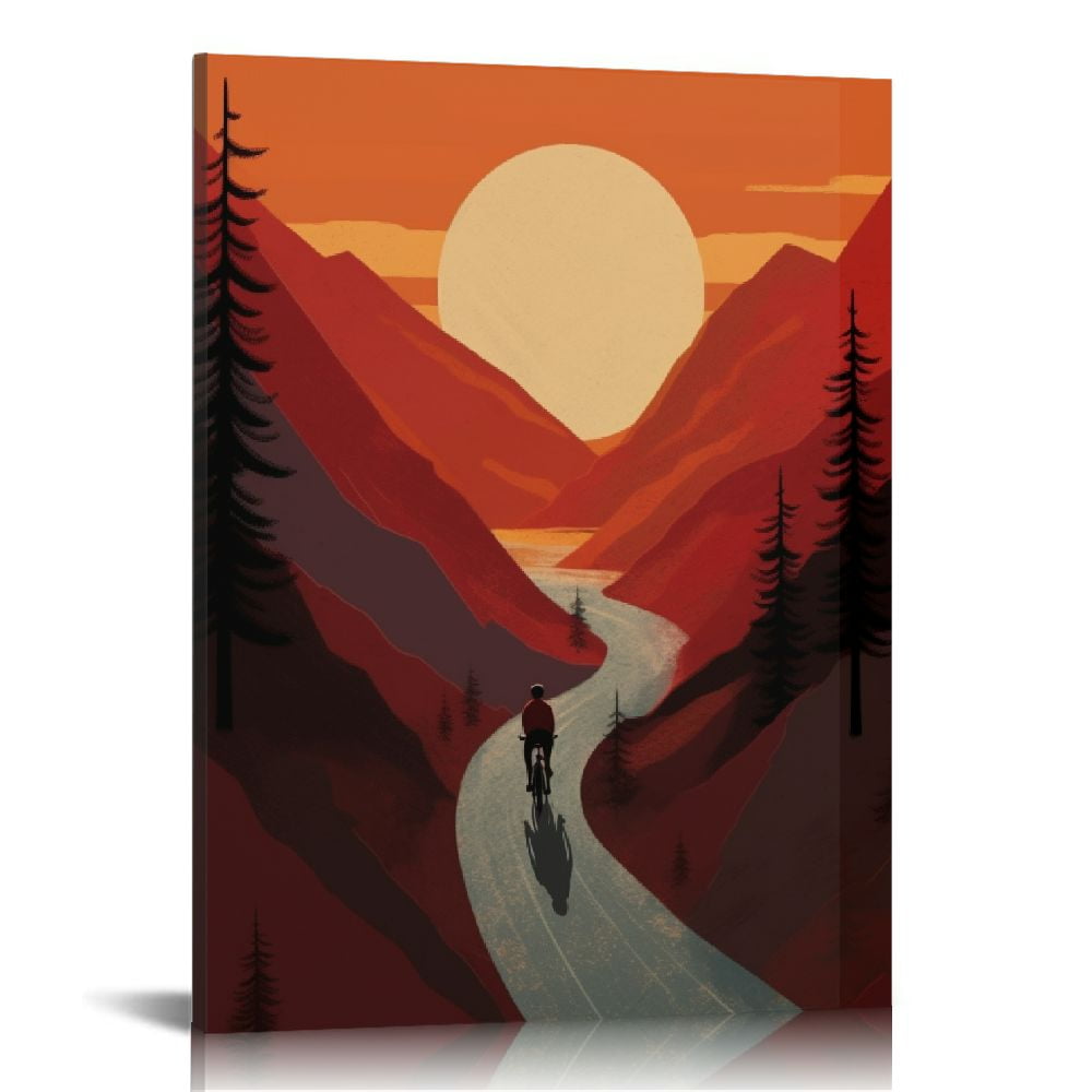 MLJA Mountain Biking Art Print Cycling Wall Art Cycling Art Print ...