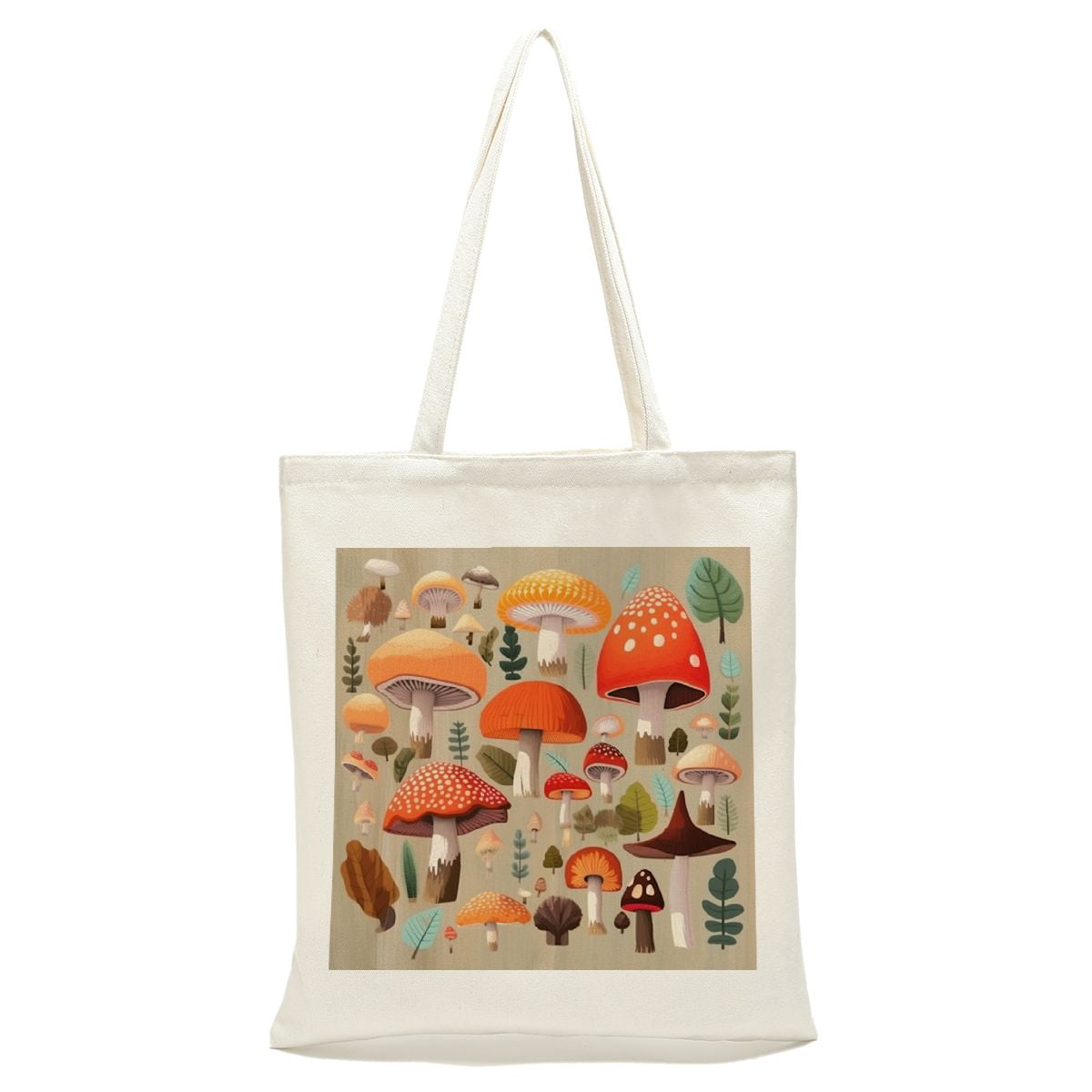COMIO Mushroom Fungi Mycology Cottagecore Canvas Tote Reusable Shopping ...