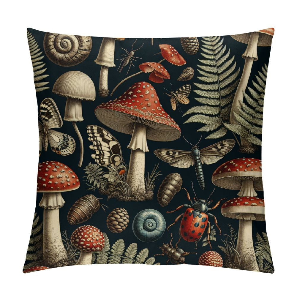 COMIO Mushroom Pillow cover, fairy core room decor, dark academia room ...
