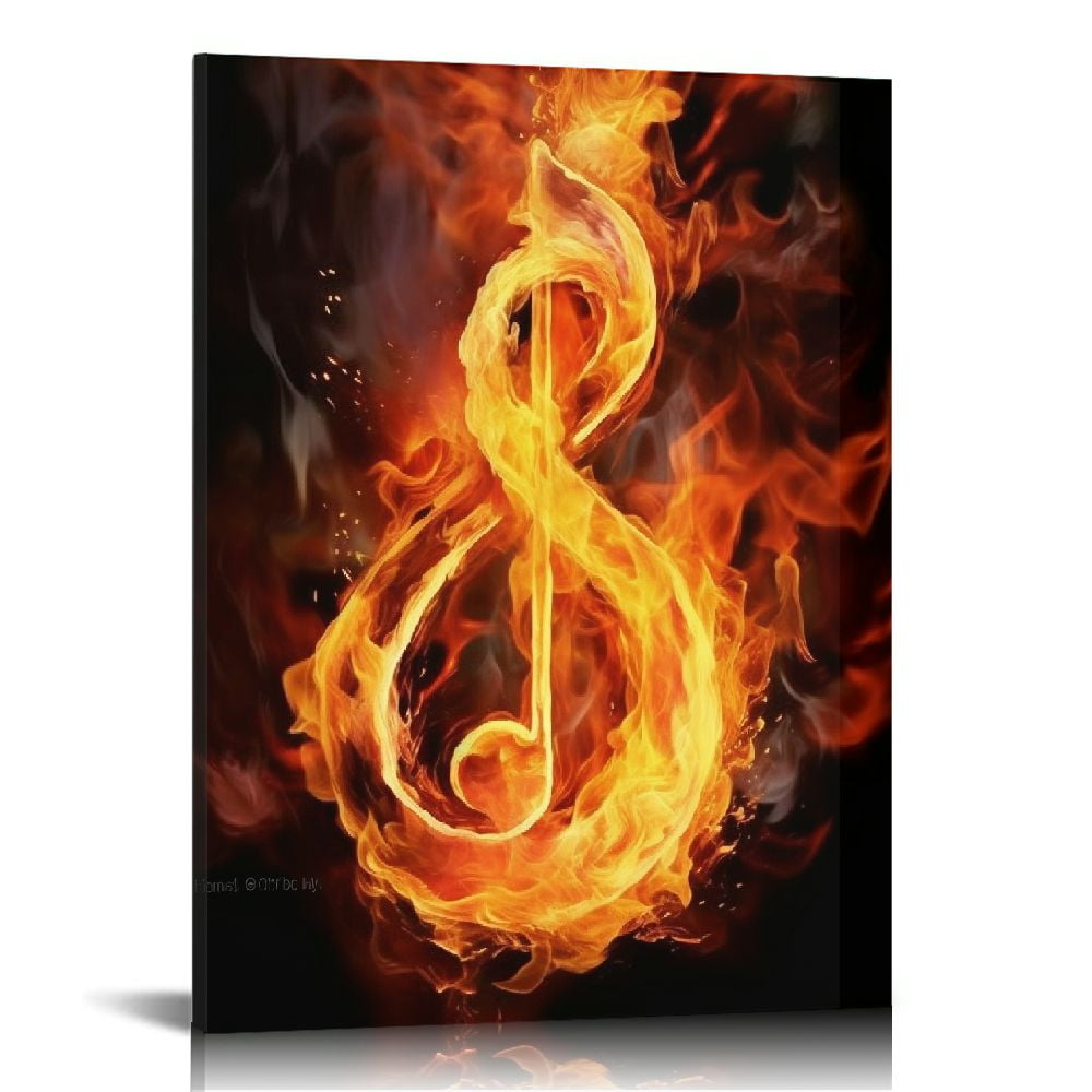 COMIO Music Notes Canvas Print Wall Art Painting for Home Abstract ...