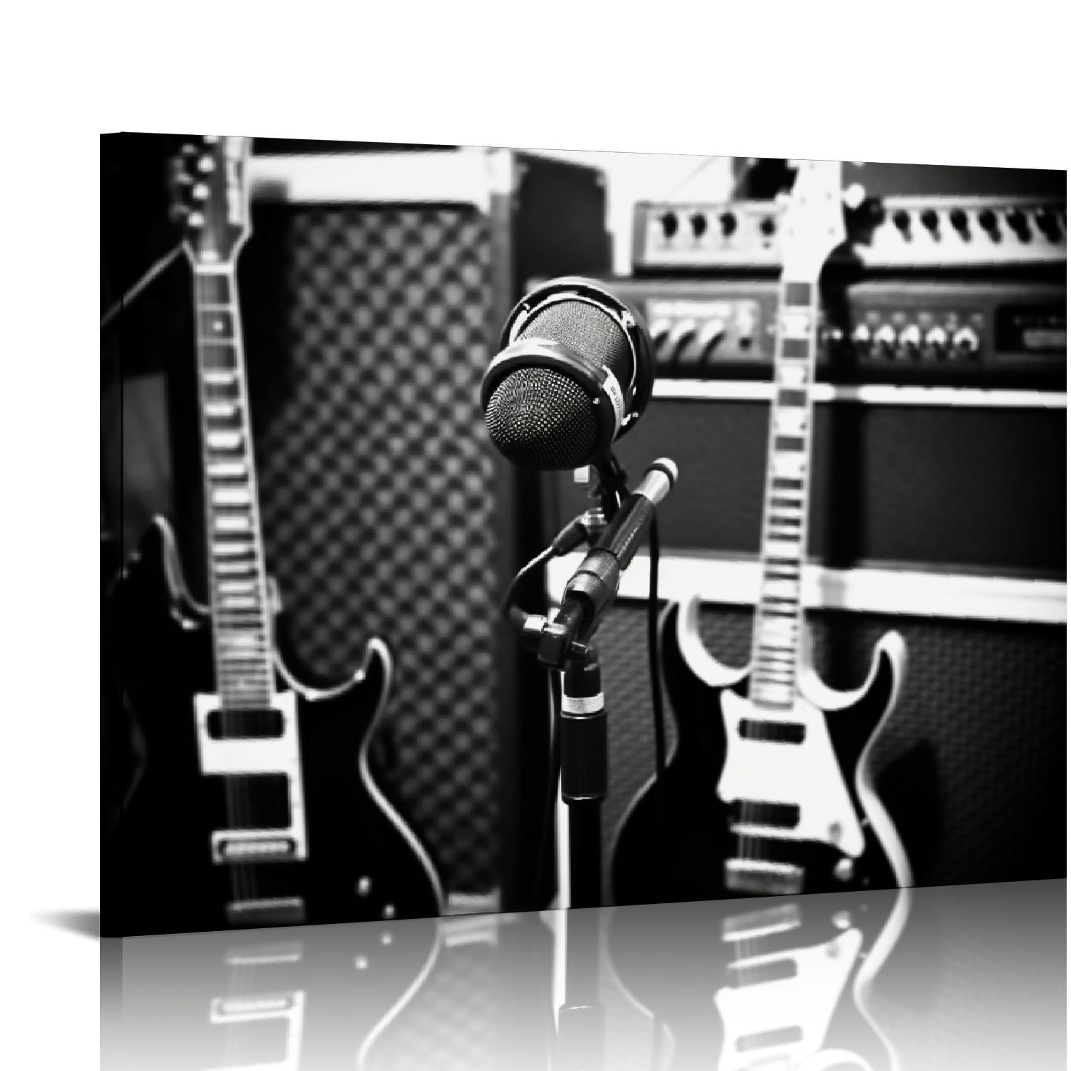 QZHH Music Studio Canvas Wall Art Musical Instruments Pictures Prints ...