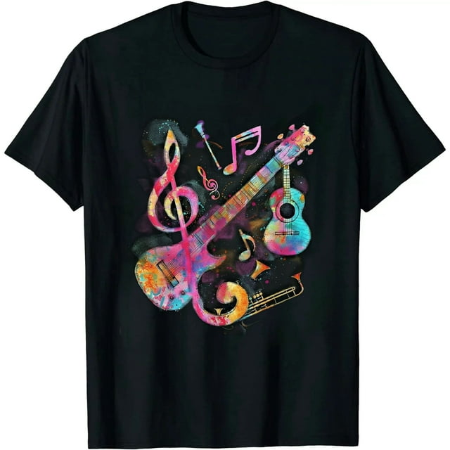 COMIO Musical Instrument Music Notes Musician Treble Clef T-Shirt ...