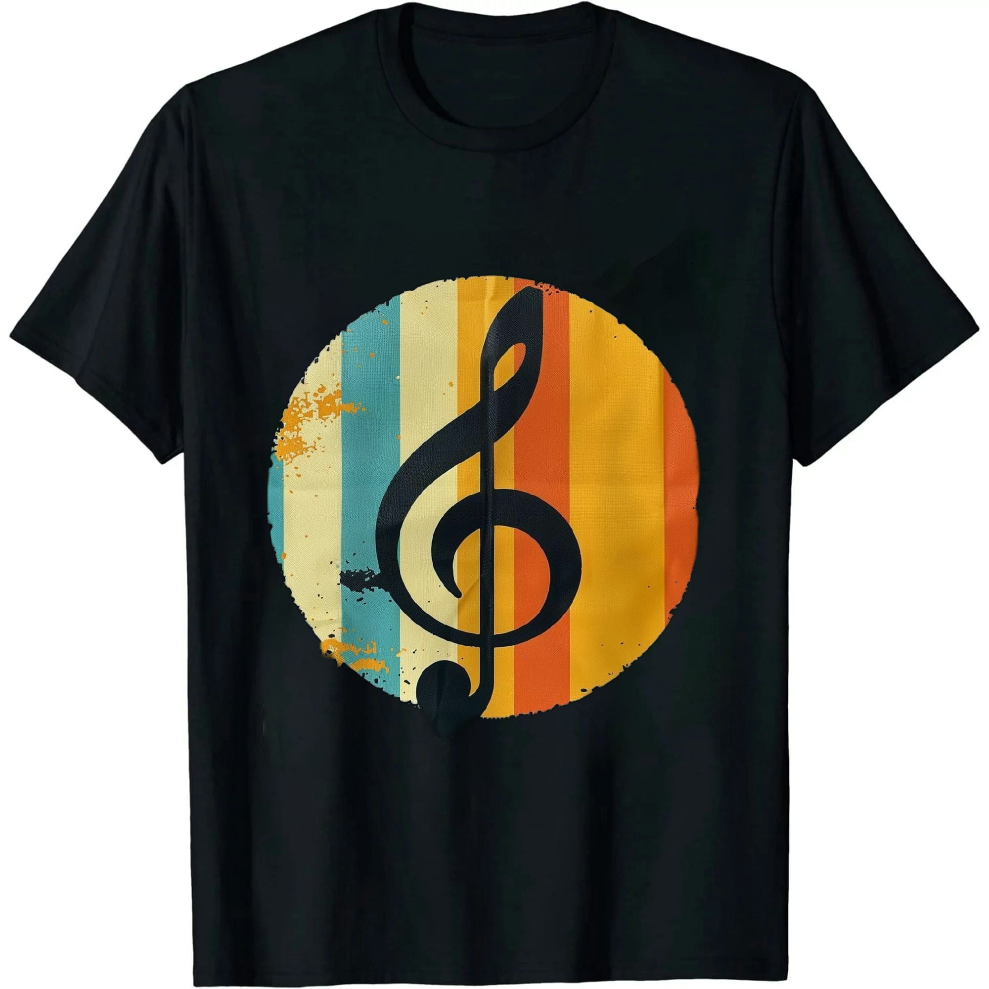 COMIO Musician Retro Musical Notes T-Shirt - Walmart.com