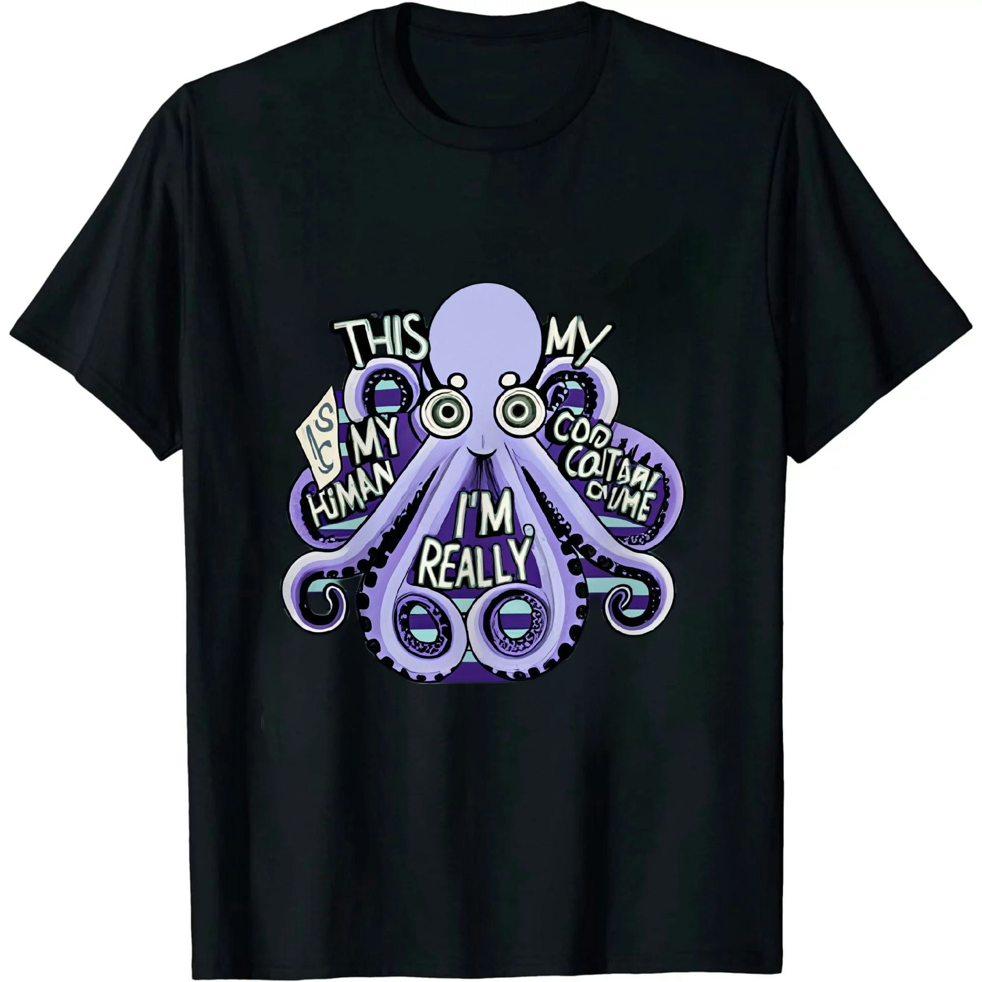 COMIO My Human Costume I'm Really An Octopus Vintage Sea Creatures T ...